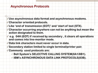 Data communication protocols in centralised networks (in master:slave ...
