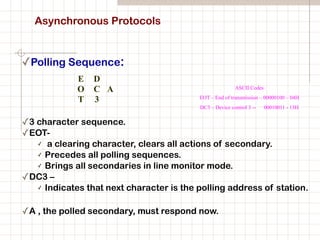 Data communication protocols in centralised networks (in master:slave ...