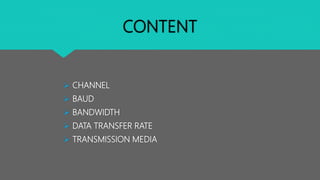 Data communication terminology | PPTX