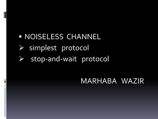 Datalink control(framing,protocols) | PPT