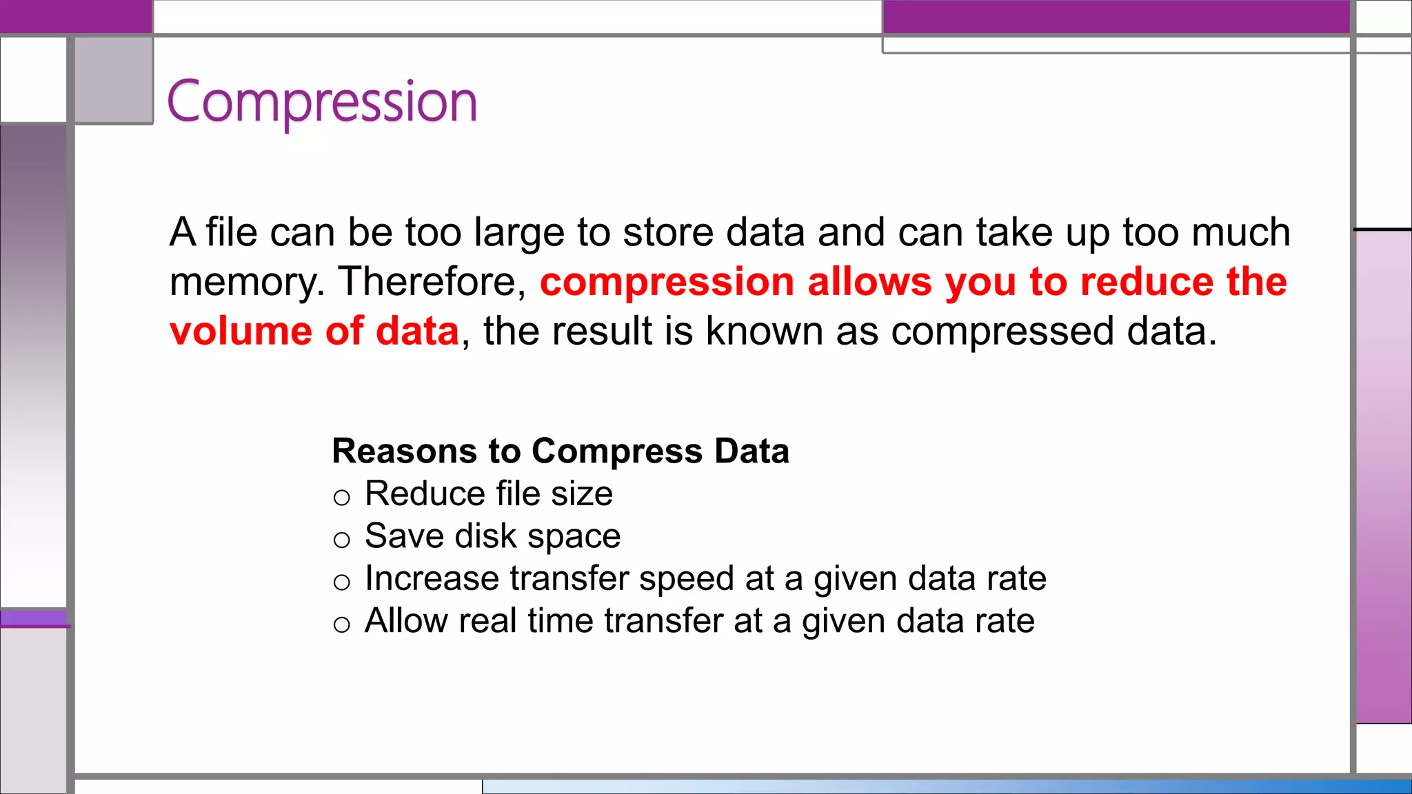 Data Compression (Lossy and Lossless) | PPTX
