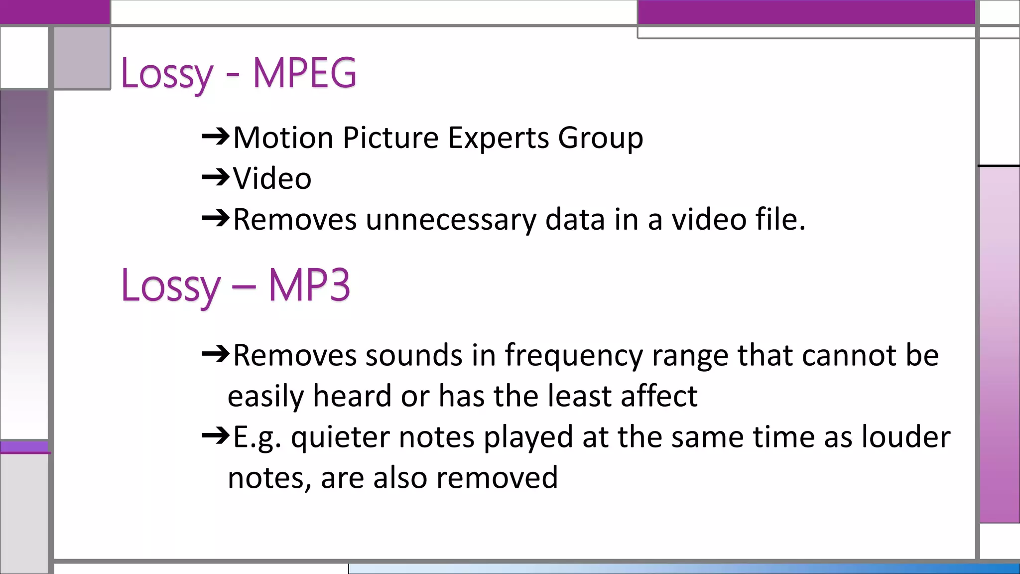 Data Compression (Lossy and Lossless) | PPTX