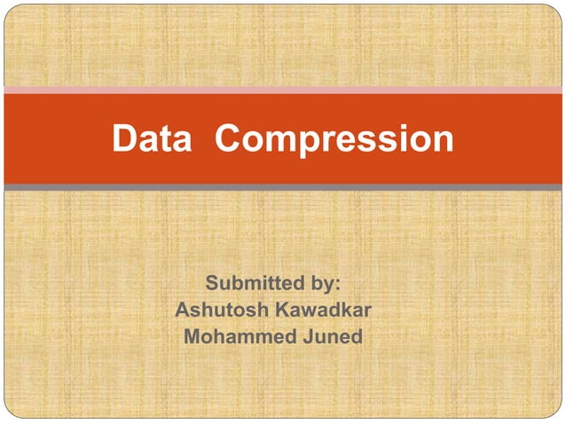 Data compression | PPTX