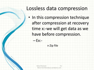 Data compression introduction | PDF