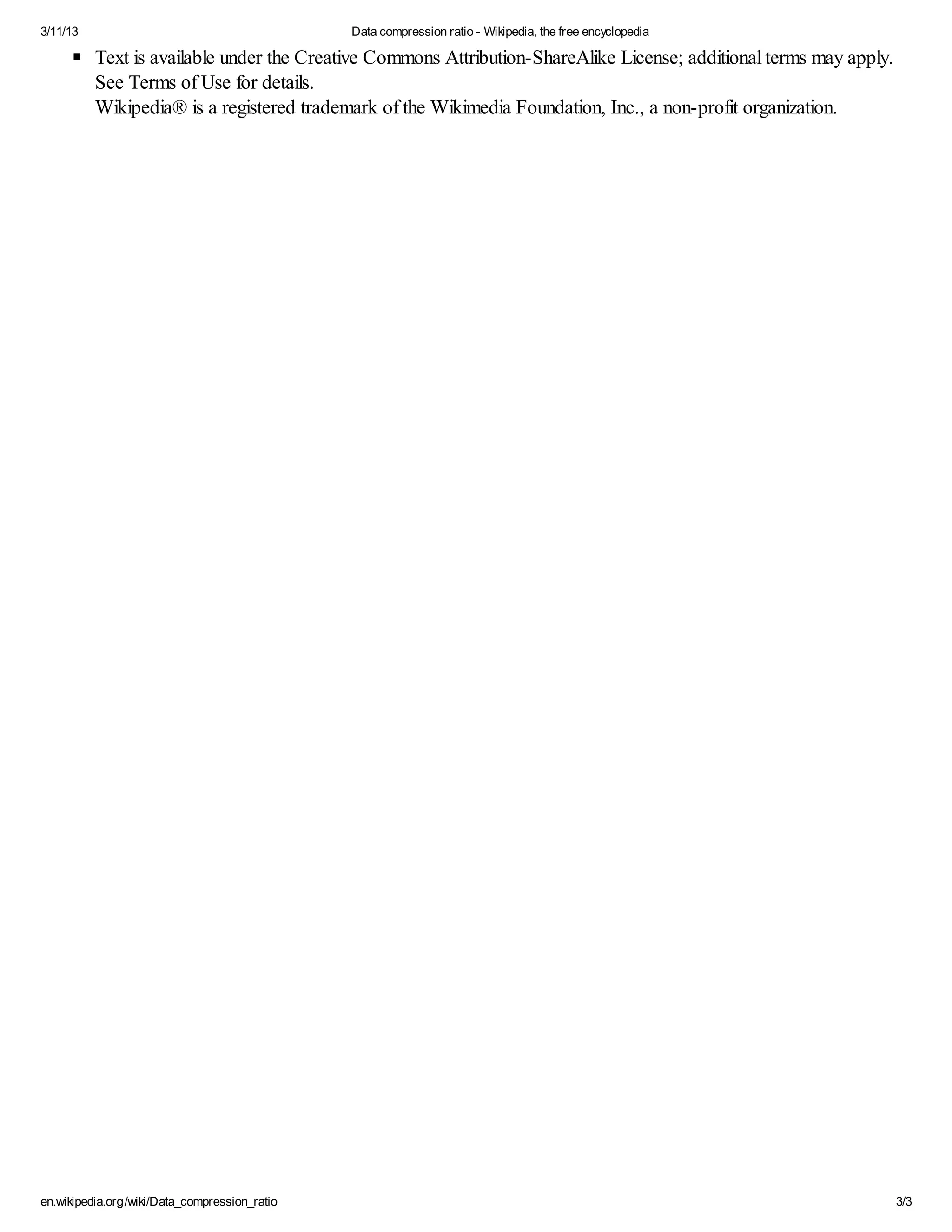 Data compression ratio wikipedia, the free encyclopedia | PDF