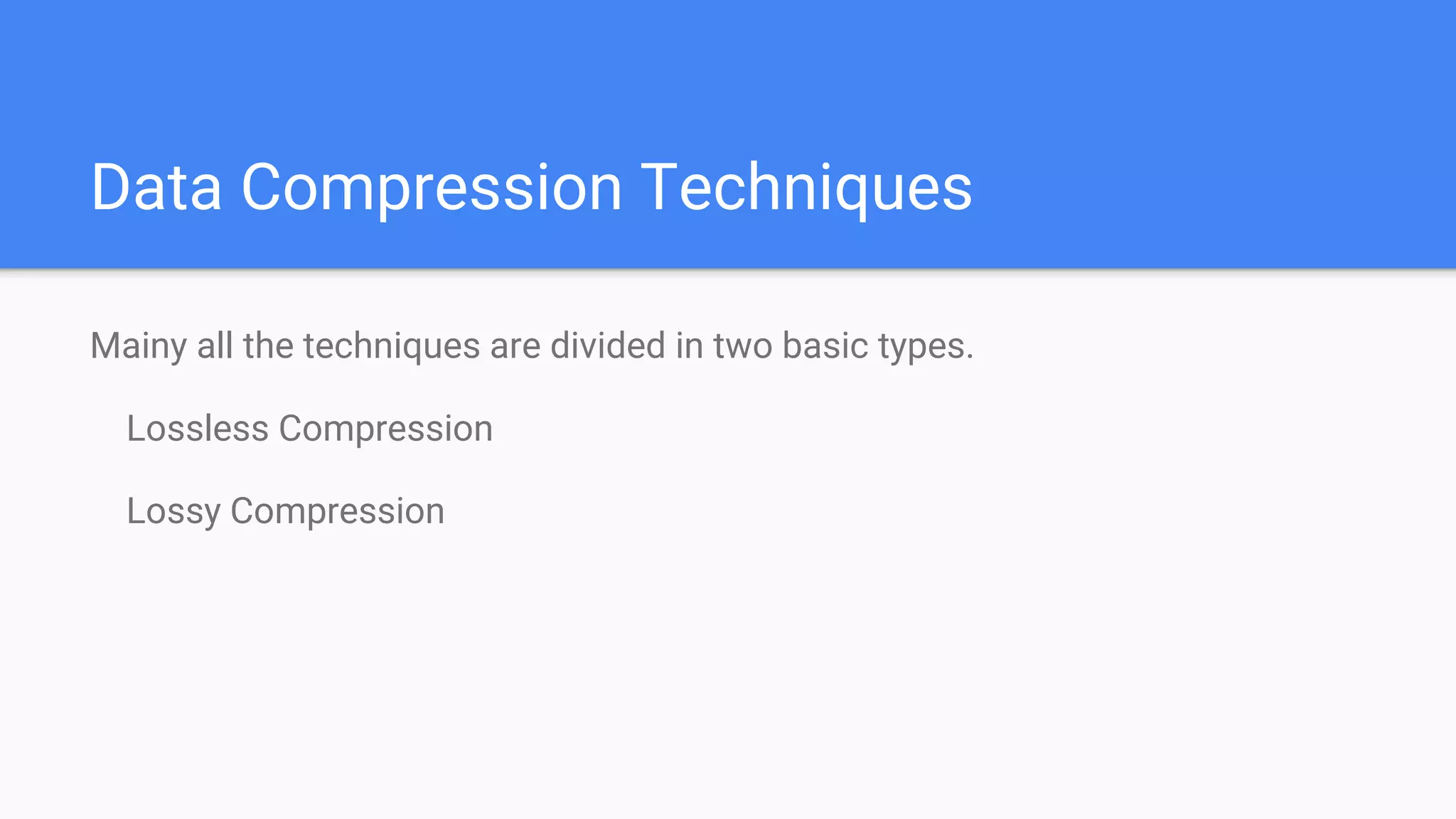 Data compression techniques | PPTX | Digital Audio | Computer Software ...