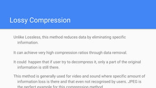 Data compression techniques | PPTX