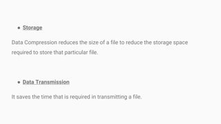 Data compression techniques | PPTX