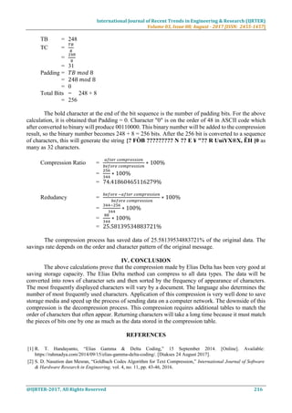 Data Compression Using Elias Delta Code | PDF | Data Storage and Warehousing | Computing