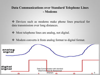 Data communication by Phone Lines | PPTX
