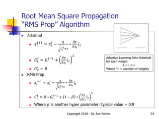 Data Con LA 2019 - Optimization Algorithms for Deep Learning by Ash Pahwa | PPT