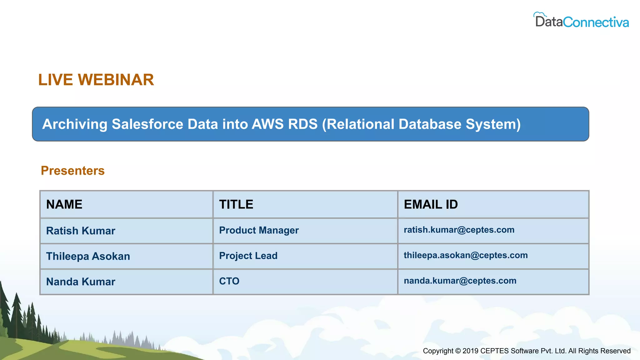 Webinar: Archiving Salesforce Data into AWS RDS | PDF