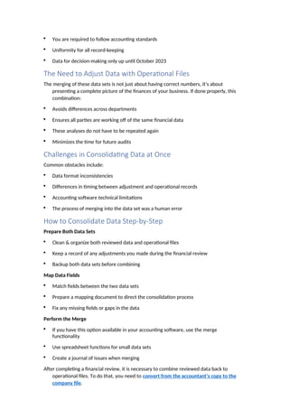 Data Consolidation Report after Financial Review.ppt