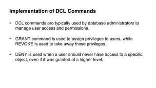 Data Control Language.pptx Data Control Language.pptx | Databases | Computer Software and ...