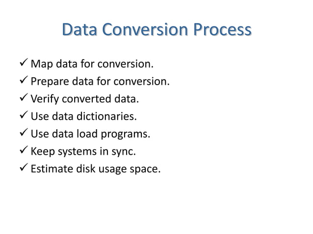 Oracle/ SQL Data Conversion Implementation Approach | PPT