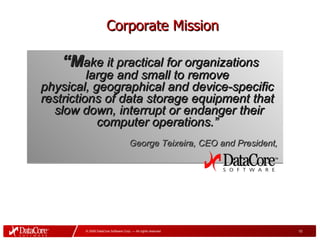DataCore Solutions Overview | PPT
