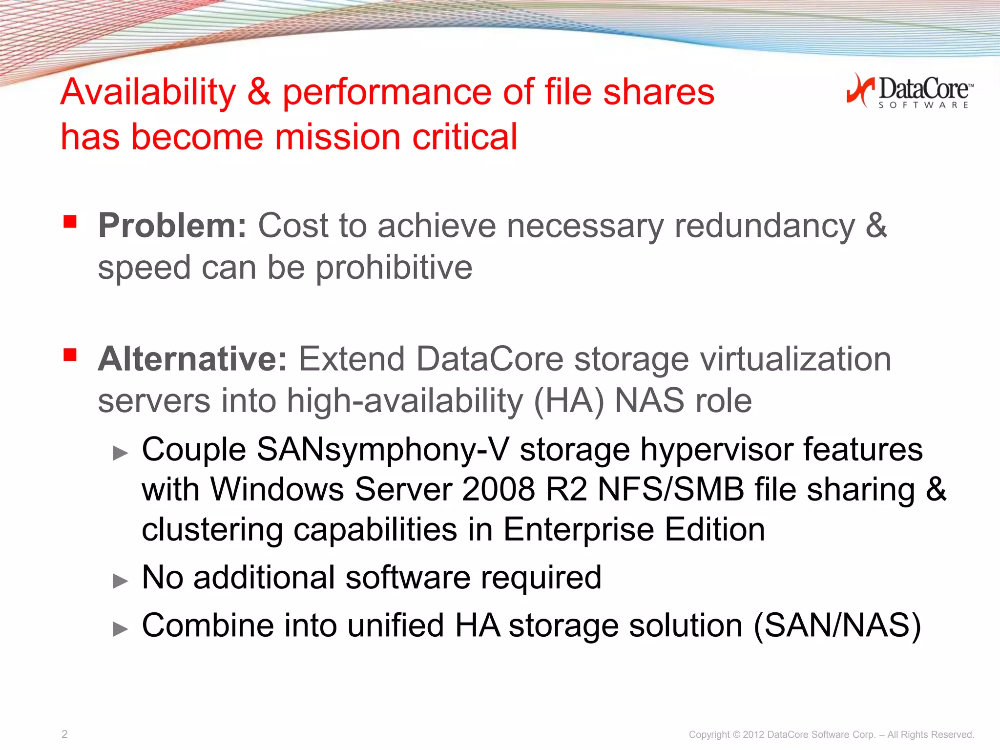 Data core makes_ha_nas_practical_20mar12 | PPTX