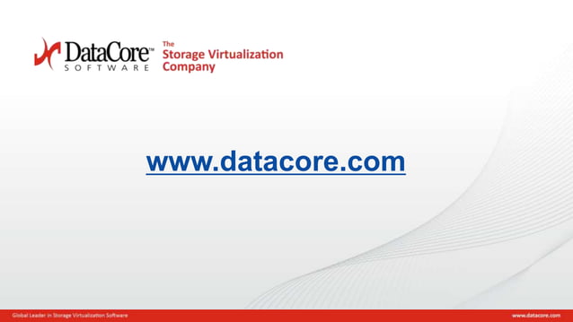 DataCore Software with Cisco UCS Complete Unification of the Data ...