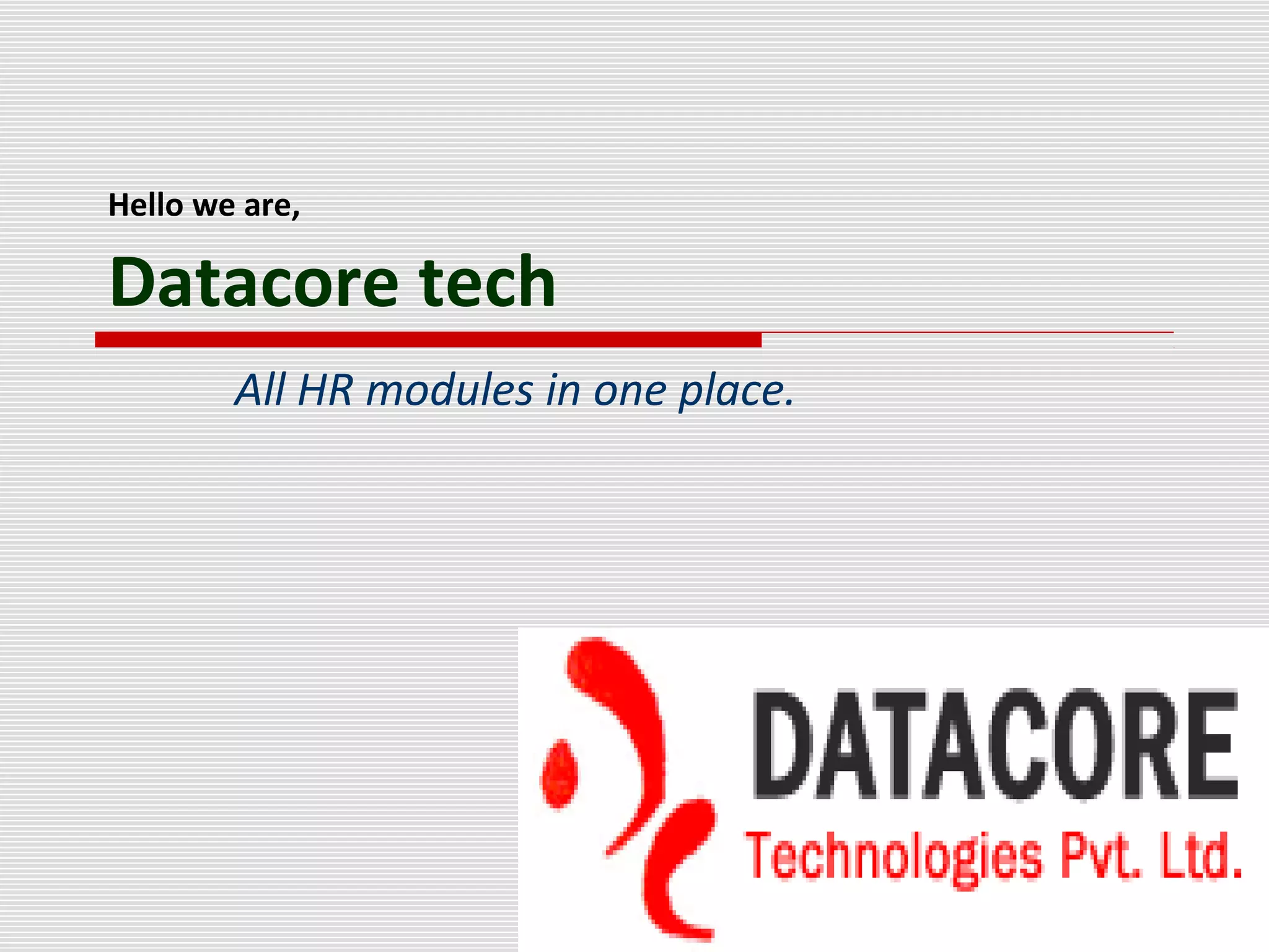 Datacore Tech Company Profile | PPT