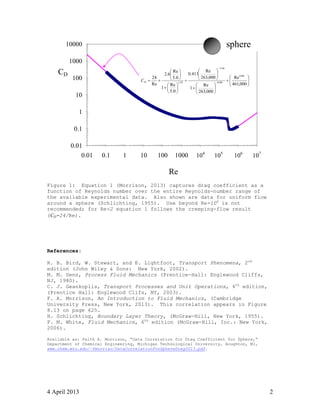 Data correlationforspheredrag2013 | PDF