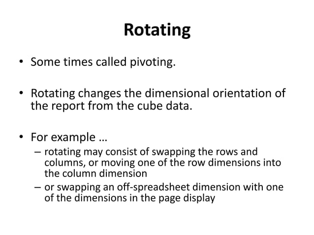 Data cubes | PPTX | Databases | Computer Software and Applications