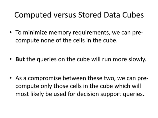 Data cubes | PPTX | Databases | Computer Software and Applications