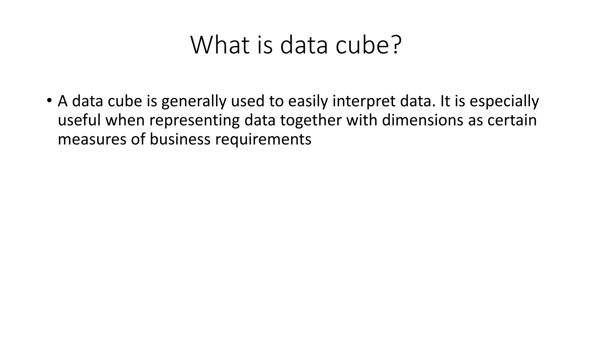 Data cubes | PPT