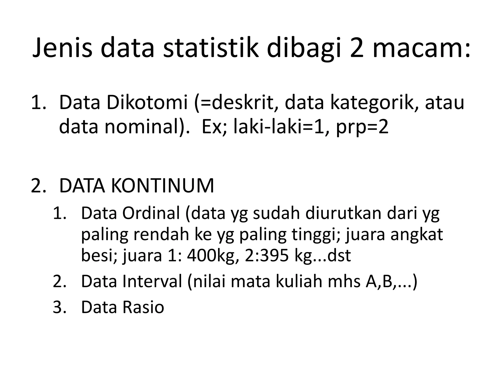 Data dan jenis data | PPTX