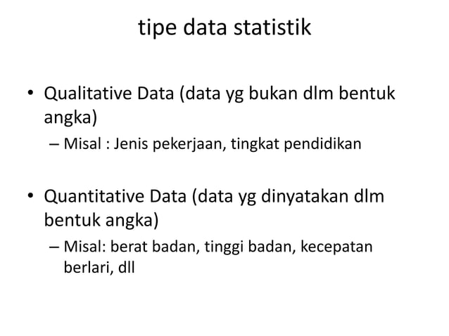 Data dan jenis data | PPTX