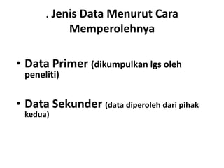 Data dan jenis data | PPTX