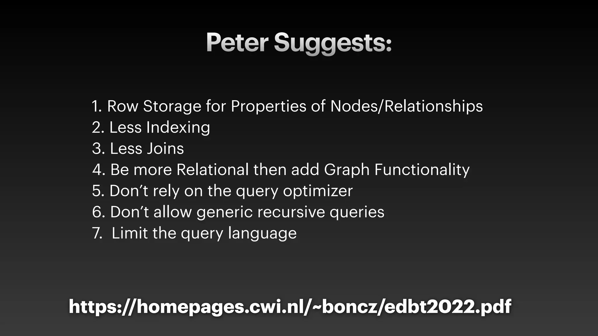 Outrageous Ideas for Graph Databases | PPT