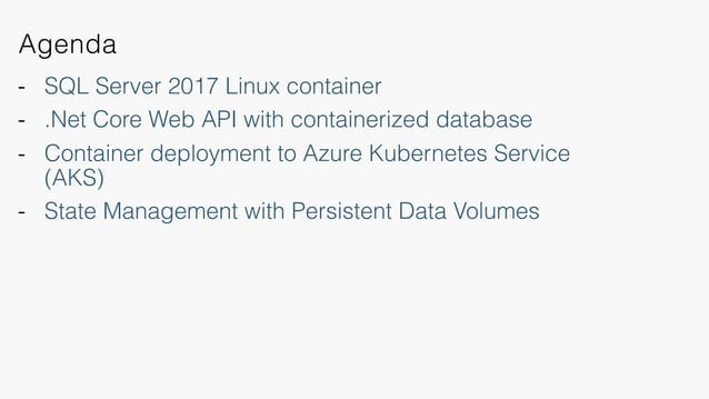 Run Containerized Database SQL Server 2017 Linux | PPT