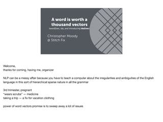 word2vec, LDA, and introducing a new hybrid algorithm: lda2vec | PDF