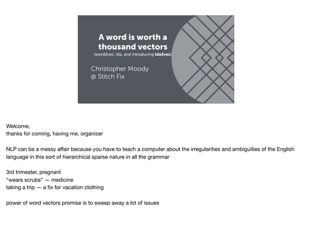 word2vec, LDA, and introducing a new hybrid algorithm: lda2vec | PDF