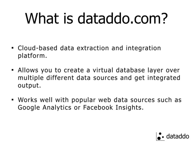 Dataddo - data extraction and integration platform | PPT