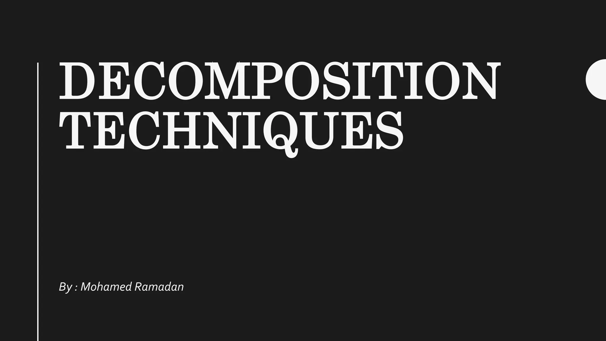 Data decomposition techniques | PPTX