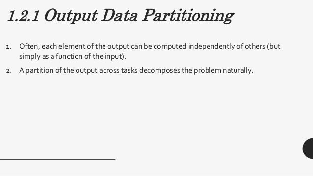 Data decomposition techniques