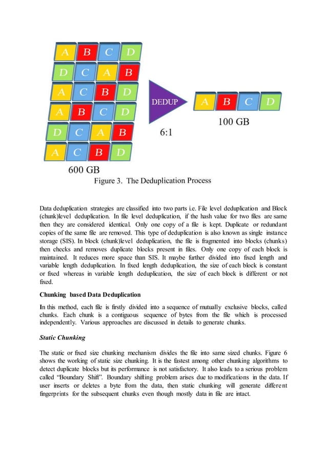 Data deduplication and chunking | PDF