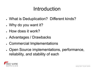 Open Source Data Deduplication | PPTX