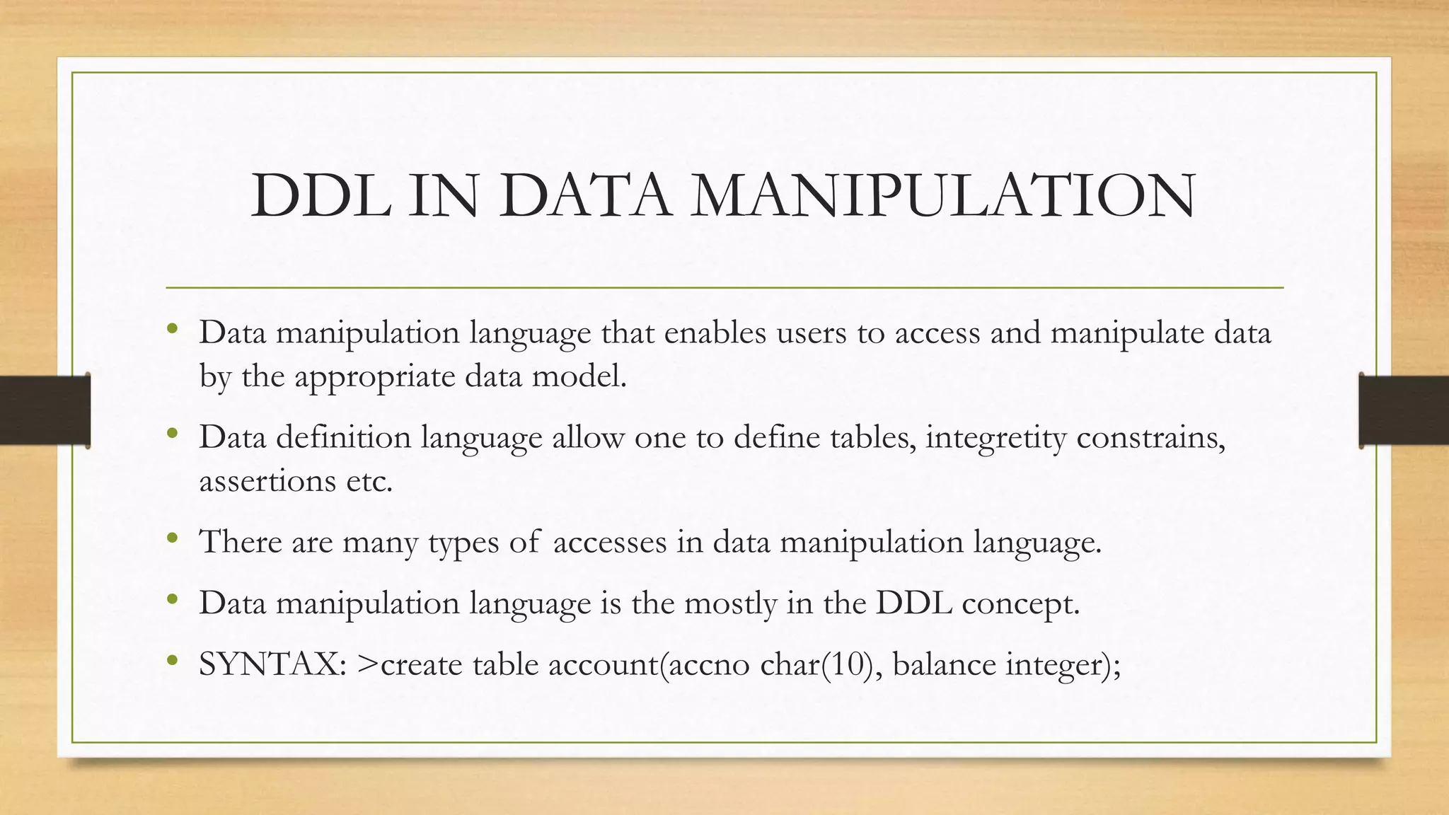 Data definition language | PPTX
