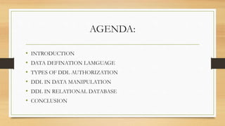 Data definition language | PPTX