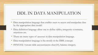 Data definition language | PPTX