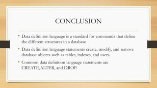 Data definition language | PPTX