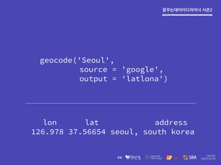 [week11] R_ggmap, leaflet | PPT