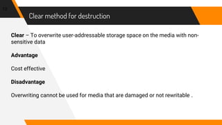 Data destruction policy | PPT