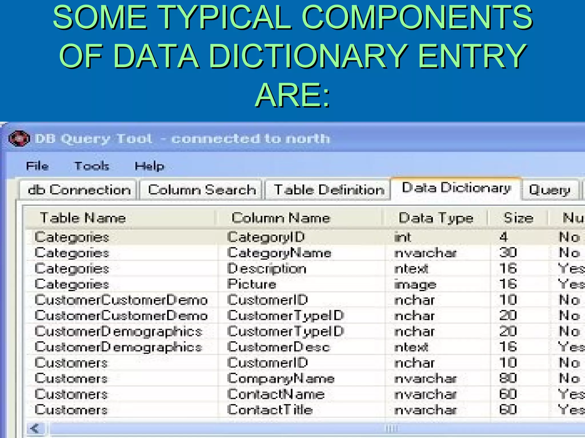 Data dictionary | PPT