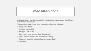 Data Dictionary | PPT