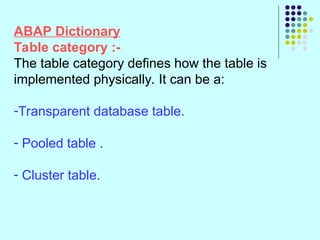 Data_Dictionary of sap abap known as DDIC.ppt