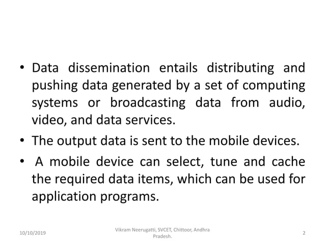 Data dissemination | PDF | Computer Networking | Computing