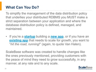 Distributed RDBMS: Data Distribution Policy: Part 3 - Changing Your Data Distribution Policy | PPT